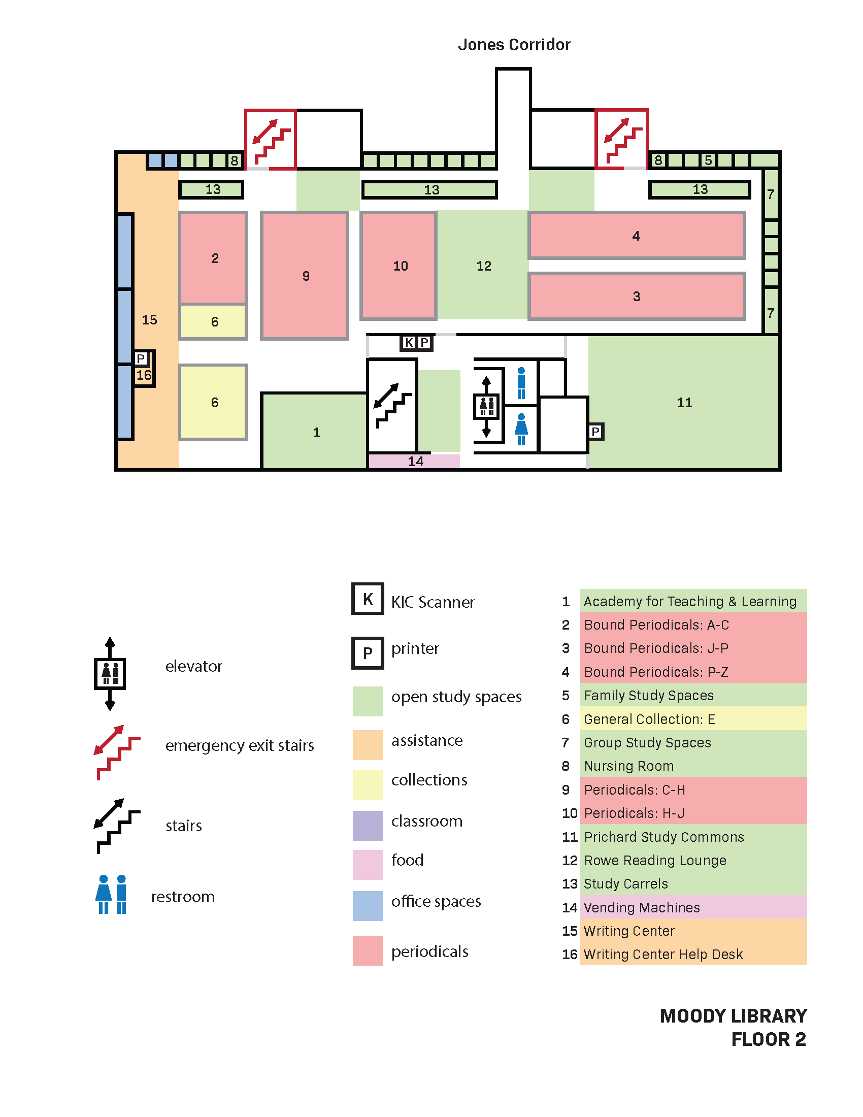 Map and Location Guide - Moody & Jones Libraries | University Libraries ...